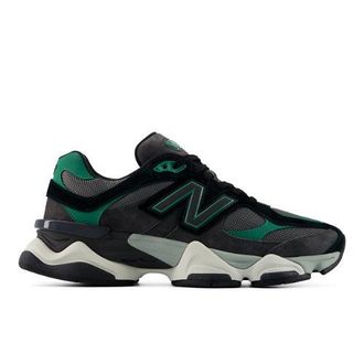 New Balance Unisexe 9060 en Noir/Vert, Su&egrave;de/Mesh, Taille 37.5