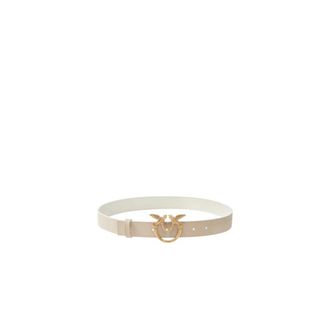 Pinko Wendbarer Lederg&uuml;rtel mit Logo-Schnalle - - Accessories - Damen - Beige - XS