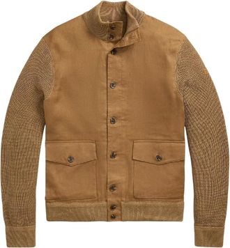 Ralph Lauren Homme, Pulls, Brun, Taille: XL Cardigan en lin