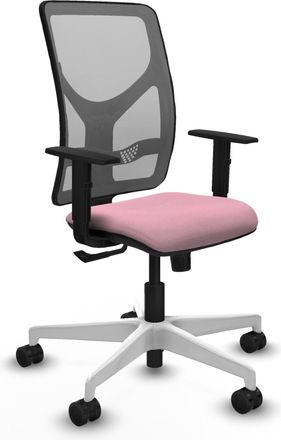 Piqueras y Crespo Rosa Schreibtischstuhl mit 1D-Armlehnen, h&ouml;henverstellbare Lendenwirbelst&uuml;tze, ausgestattet mit 3 Positionen und Schneideschaum. Mit Rollen von 65 mm 