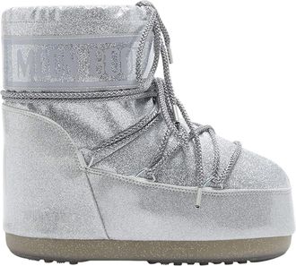 Moon Boot Stiefel - MB ICON LOW GLITTER SILVER - Gr. 36 (EU) - in Silber - für Damen