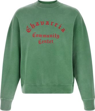 Willy Chavarria Homme, Sweatshirts et sweats &agrave; capuche, Vert, Taille: S Hooligan SweaT-shirt