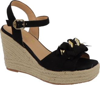 Tom Tailor Tom Tailor Damen 5399004 Keilsandale, Schwarz, 43 EU