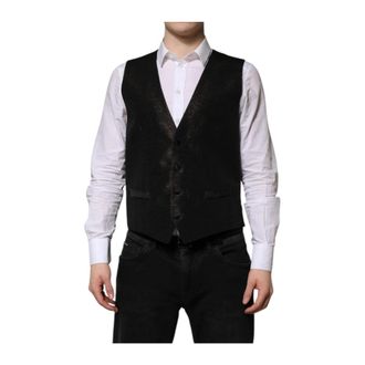Dolce & Gabbana Dunkelbraune Formelle Weste - - Suits - Herren - Braun - L