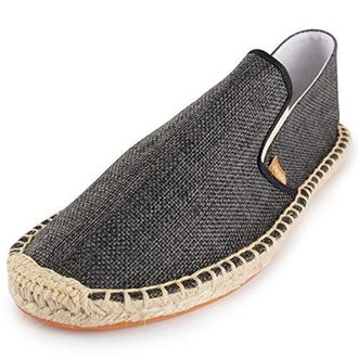 Alexis Leroy pour Homme Décontractée Plat Bout Fermé Chaussures Mode Confort Espadrilles Noir 45 EU