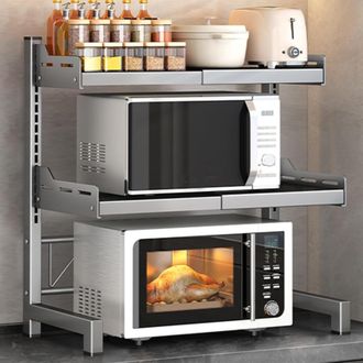 Generic Verstellbarer Mikrowellen-Backrost - Moderne, platzsparende Aufbewahrungsl&ouml;sung for die K&uuml;che - robuste Halterung for elektrische Ger&auml;te