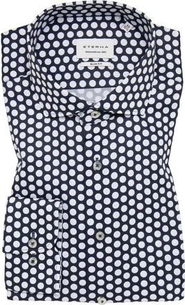 Eterna Bügelfreies Baumwollhemd mit Polka Dots, Slim Fit in