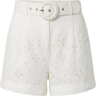 Hemant & Nandita Femme, Shorts, Blanc, Taille: 36 FR Kota Buckle Shorts