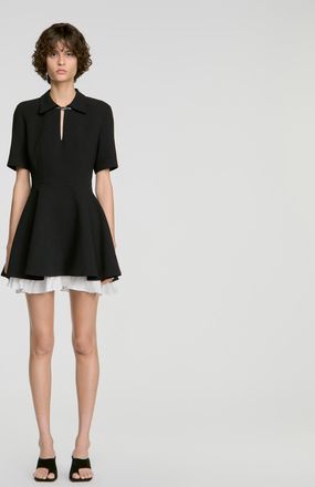 Sandro Robe courte patineuse contrast&eacute;e
