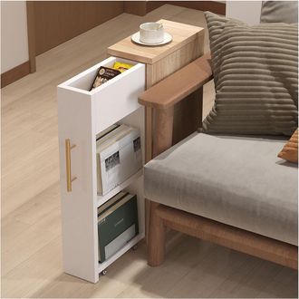 Generic Beistelltisch mit Stauraum, Nachttisch mit versteckten Schubladen, Nachttisch mit Rollen for einfache Mobilit&auml;t, for Schlafzimmer, Wohnzimmer, Student