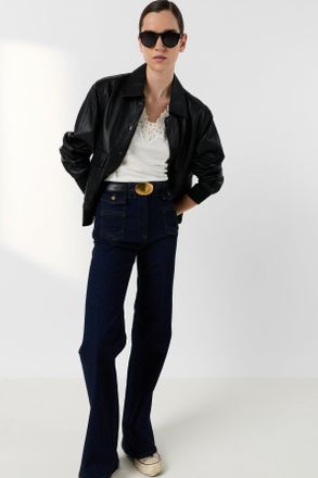 Gerard Darel T-shirt en lin &agrave; broderies - MAEVANELLE - Ecru