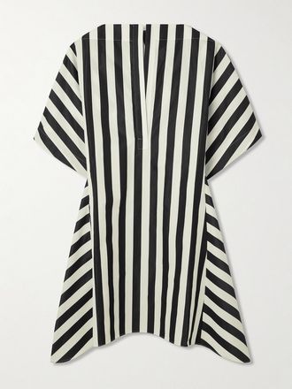 Jacquemus Moisson Oversized Striped Cotton And Silk-blend Midi Dress - Multi