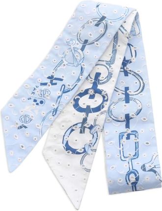 Hermès foulard Do Re Boucles (2020) - Bleu