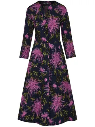 Oscar De La Renta robe Chrysanthemum en coton - Violet