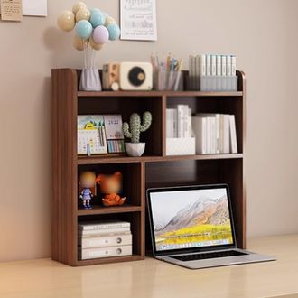 Generic Schreibtischregal, Schreibtischablage mit Platzsparendem Design Stabil und Langlebig, Höhenverstellbarer Offener Desk Shelf for Dorm Haus und Büro(Bro