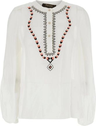 Bazar Deluxe Femme, Blouses et Chemises, Blanc, Taille: 36 FR Classic Collar Shirt