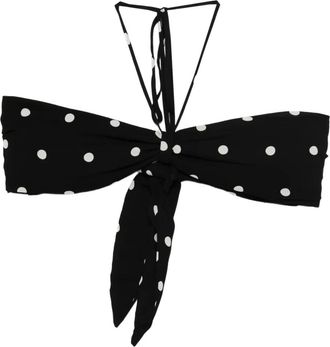 Adriana Degreas Bikinioberteil mit Polka Dots - Schwarz