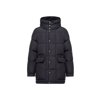 Moncler Moncler Sylmara Hooded Long Down Jacket, Men, Blue, Size: 1