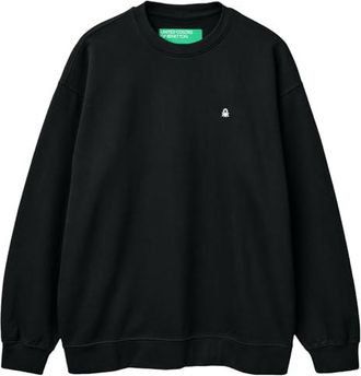 Benetton Maglia G/C M/L 342zu1093 Sweat sans Capuche, Noir, M Homme