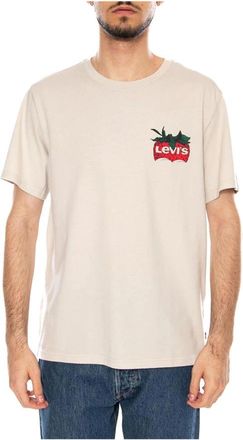 Levi's Homme, Tops, Beige, Taille: XL T-shirt Graphique D&eacute;contract&eacute;
