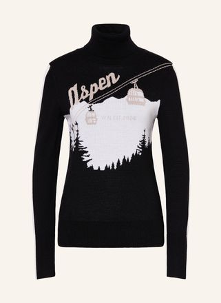 We Norwegians Rollkragenpullover After Ski Aus Merinowolle schwarz