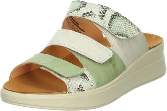 Think Damen Meggie Lederfutter Hausschuh, Green/Kombi 9050, 37 EU