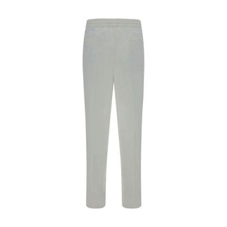 Brunello Cucinelli Mens White Linen Casual Pants