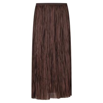 Roberto Collina Pliss&eacute; Midi Rock - - Skirts - Damen - Braun - M
