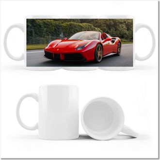 Generic Kaffee-Teetasse Tasse mit Foto rot Ferrari Road Nr. H8012Z_Cup