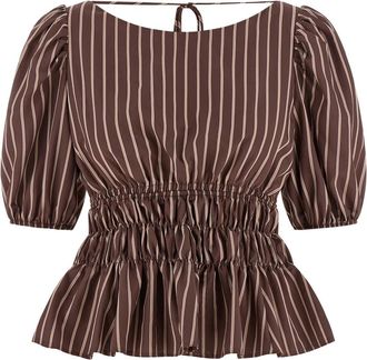 Pinko Pinko, Femme, Blouses et Chemises, Brun, Taille: 34 FR Jeanette Top