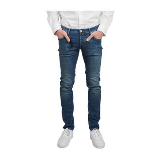 Incotex Homme, Jeans, Bleu, Taille: W38 Jean Slim Fit Homme - Lavage Moyen Foncé