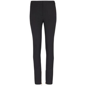 Balmain Zipped Slim-Fit Grain de Poudre Hose - - Trousers - Damen - Schwarzk - M