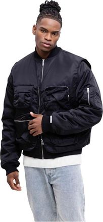 Off the Pitch Homme, Vestes, Noir, Taille: XS Double Layerd Bomber Jack