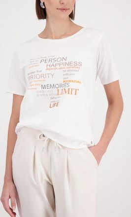 Monari T-Shirt Rundhalsausschnitt, Regular Fit, Strasssteine