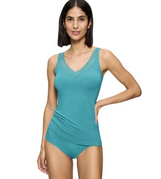 Triumph Feel of Modal Tank Top, Hemd Damen, T&uuml;rkis (Quiet Turquoise), XS