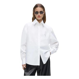 Karl Lagerfeld Popeline-Hemd mit Schulterpolstern - - Blouses & Shirts - Damen - Wei&szlig; - M