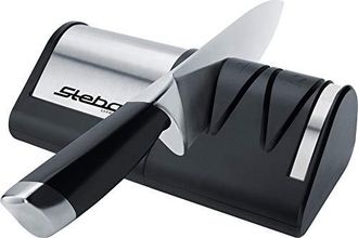 Steba Elektrischer Messerschärfer KS 1, für alle Arten von Messern (Metall, Keramik), Diamant-Schleifscheiben, Präzisionsklingenführung für den idealen Schl