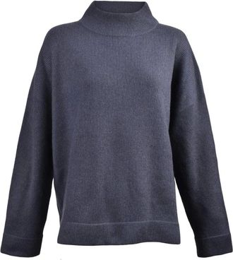 Brunello Cucinelli Femme, Pulls, Bleu, Taille: 34 FR Pull en cachemire avec une finition douce