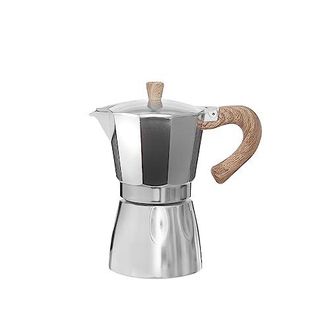 KASANOVA 1 KAFFEEMASCHINE 6 TASSEN ALUMINIUM/HOLZ NEU, Aluminiumlegierung Bakelit Silikon, gray