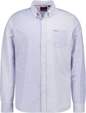 N.Z.A. Herren Hemd blau Baumwoll-Stretch