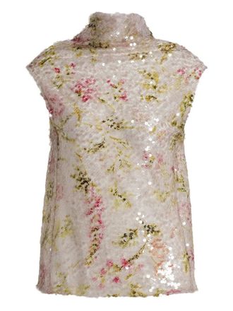 Alberta Ferretti Printed Sequins Shirt