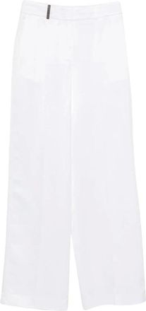 PESERICO Femme, Pantalons, Blanc, Taille: 38 FR Straight Leg Pantalons