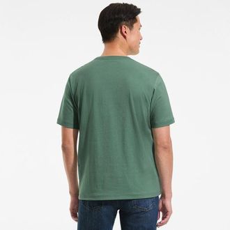 Lands End Super-T Kurzarm-Shirt, Classic Fit, Herren, Gr&ouml;&szlig;e:56-58 regular, Gr&uuml;n, Baumwolle, by Lands End