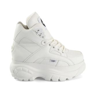 Buffalo Klassischer hoher Trainer mit wolkigem Design - - Shoes - Damen - Wei&szlig; - 40 EU