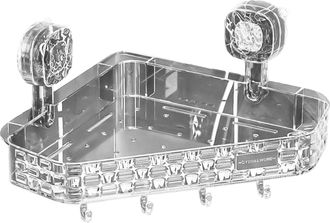 Generic Badezimmer-Säge Regal,Duschorganisator Saug,Badezimmer Ecke Dreieck | Wandmontierter Duschorganisator für Badezimmer Lagerung, kein Bohren Badezimmer 