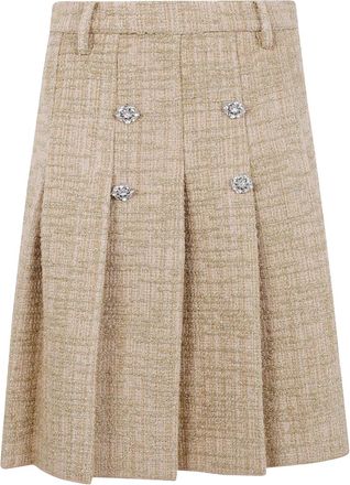 N°21 jupe plissée à ornements - Tons neutres