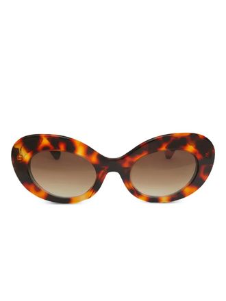 Rodebjer lunettes de soleil Sylvia à monture ovale - Marron