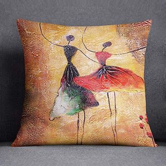 Bonamaison Le Jardin du Lin Kissenhüllen, Cotton, Mehrfarbig, 45x45