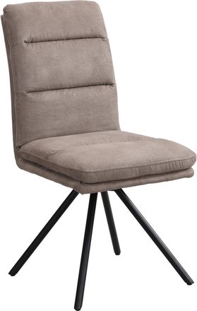 Cantus Stuhl, Taupe, Metall, Textil, Drehkreuz, 46x92.5x65 cm, Sitzfläche 360° drehbar, Esszimmer, Stühle, Esszimmerstühle