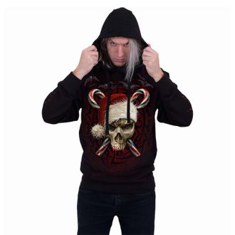 Spiral Candy Cane Santa Kapuzenpullover f&uuml;r Herren/Damen Unisex (Schwarz)